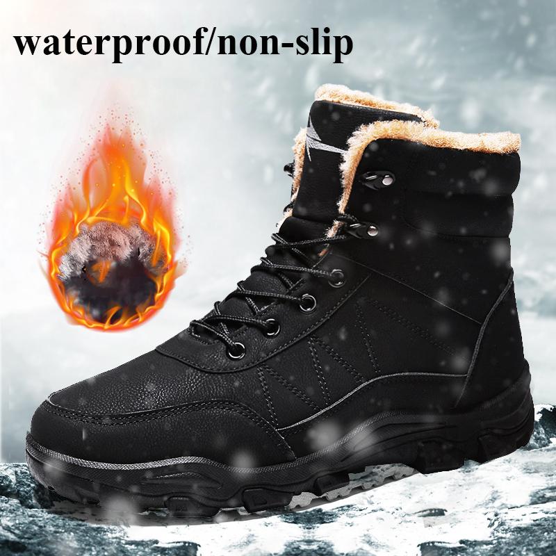 Mens Outdoor Camping Boots Waterproof Snow Boots Outdoor Hiking Boots ...