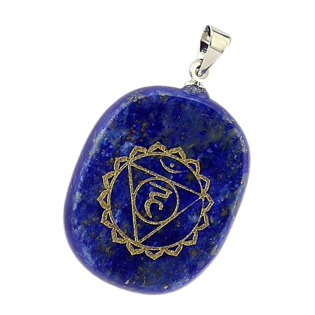 Buy Engraved Lapis Lazuli Chakra Reiki Energy Healing Crystal Jewellery ...