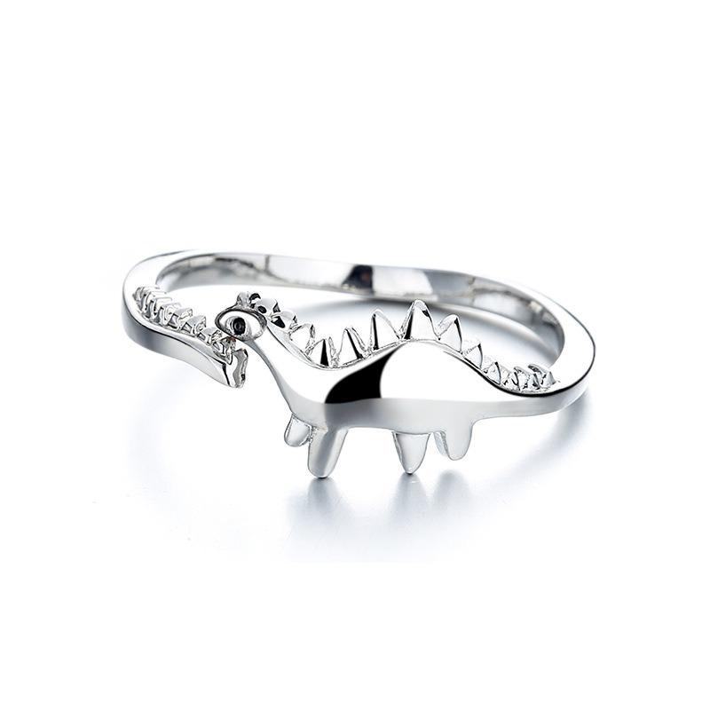 Vintage Dinosaur Rings for Lovers Charm Adjustable Opening Animal Rings ...