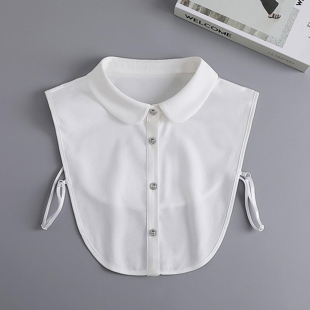 Satın alın Women Simple Plain White False Collar Button Down Detachable ...