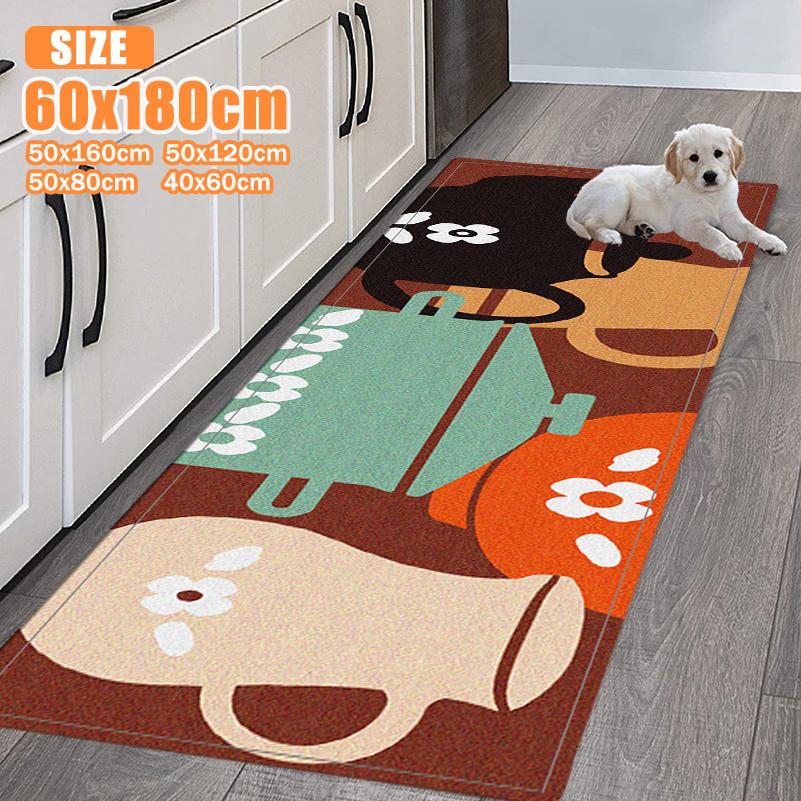 Cheap 3D Printed Kitchen Chef Style Kitchen Mat Washable Floor Carpet ...