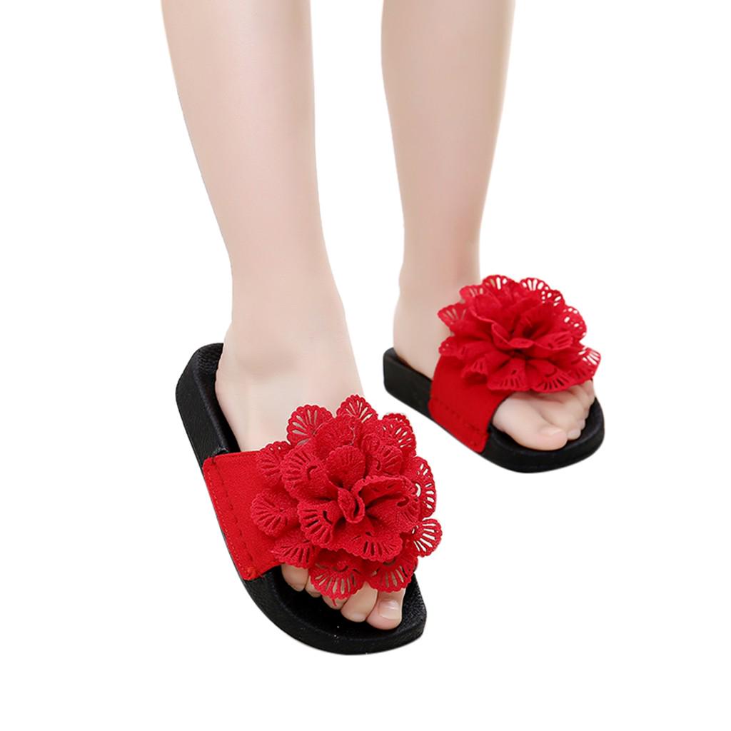 Buy LONSANT Summer Toddler Infant Kids Baby Girls Flower Princess Slippers Sandals Shoes at ...