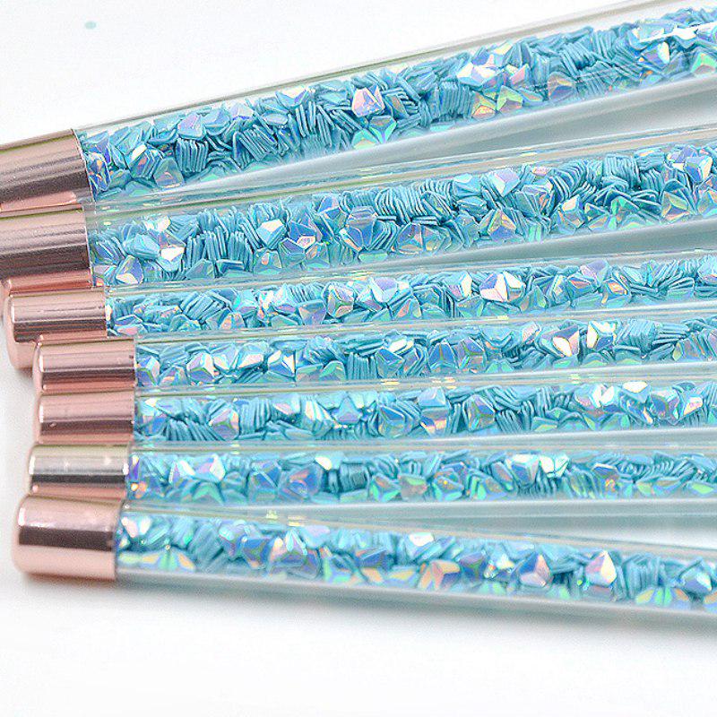 Transparent Diamond Handle Makeup Brush Kit Blusher Brush uygun fiyatlı ...