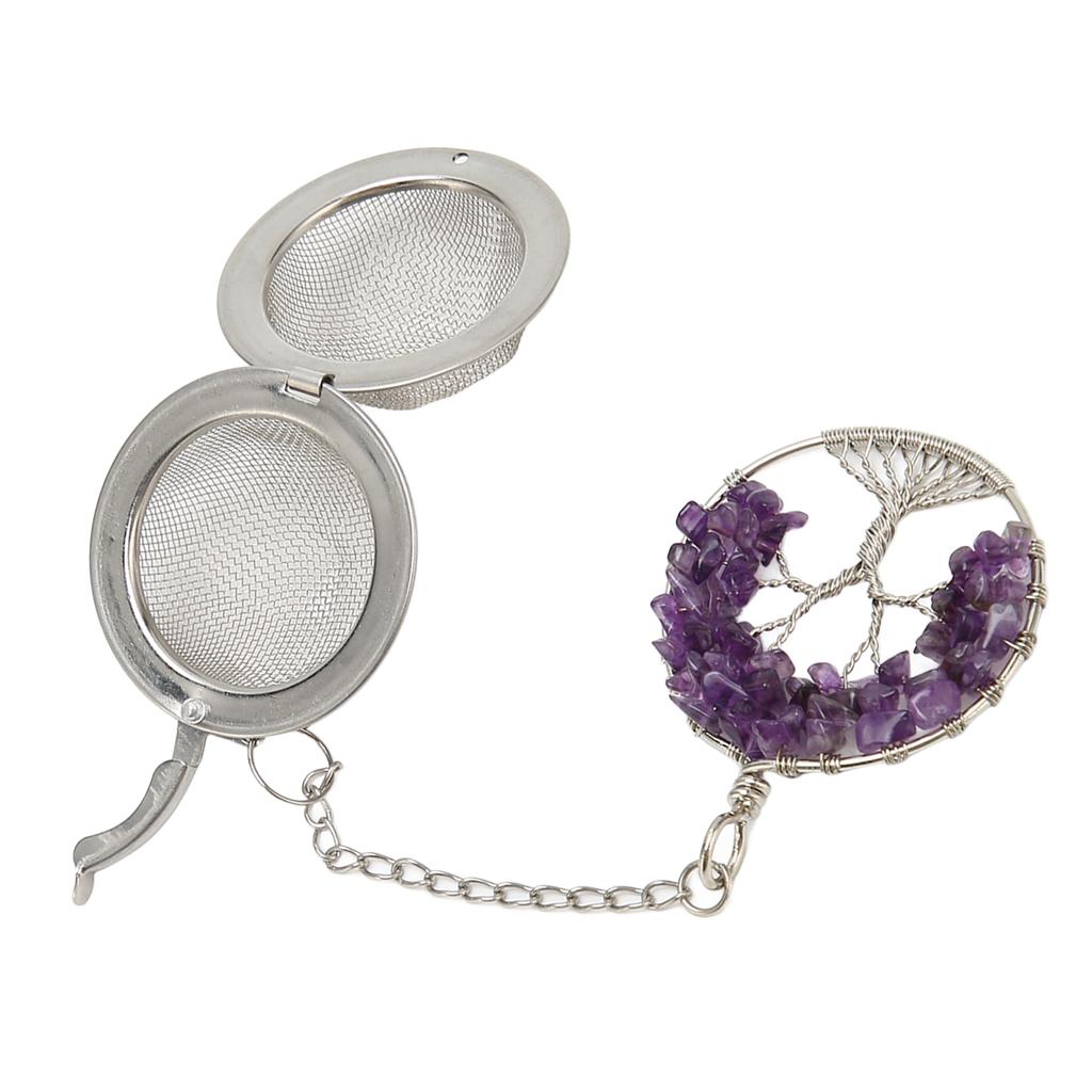 Cheap Tea Infuser Artificial Crystal Stone Tea Strainer Stainless Steel ...