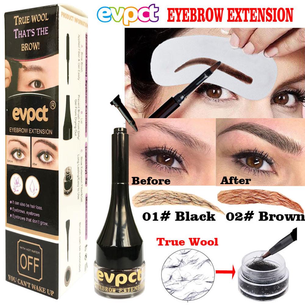 Buy Waterproof 3D Eyebrow Extensions Gel Fiber Building Brow Hair and ...