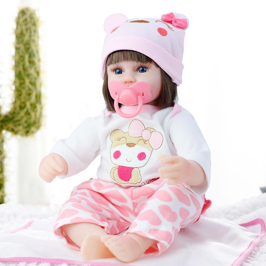 Buy 42cm Full Body Silicone Reborn Toddler Baby Dolls Lifelike Soft ...