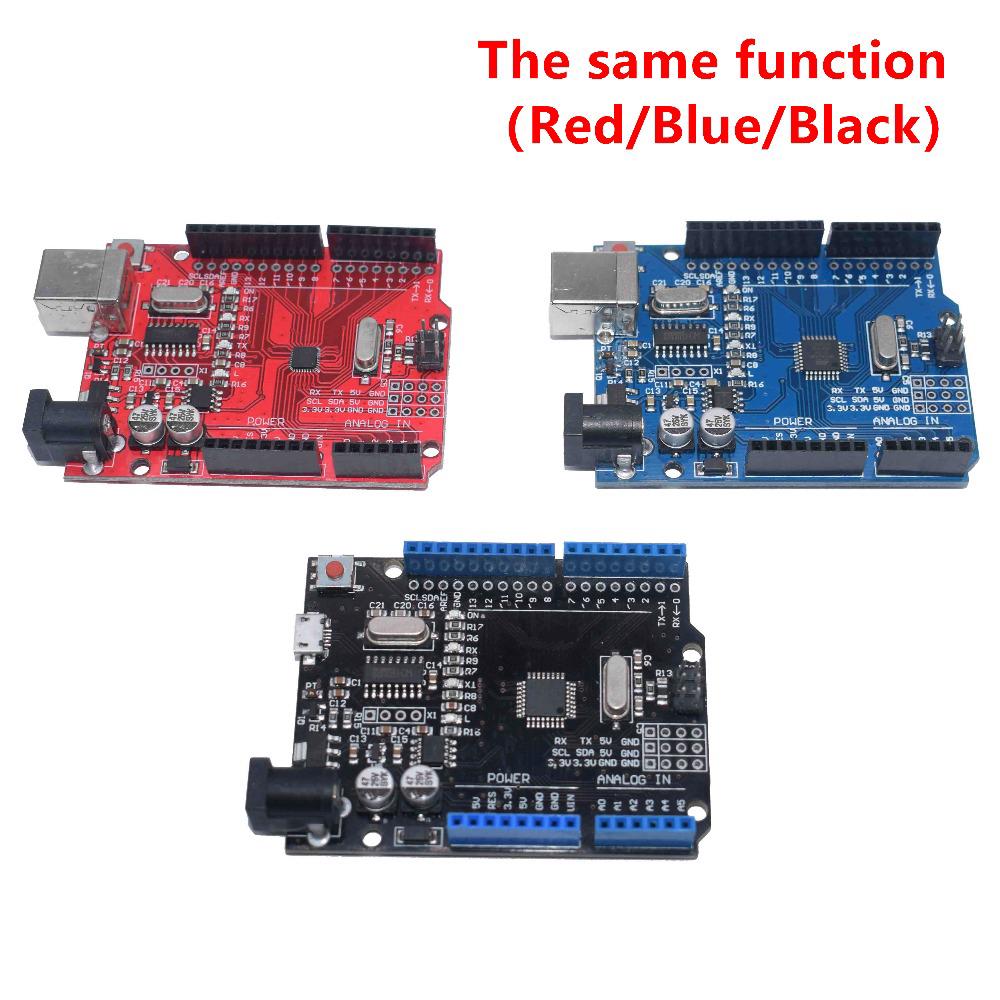 Buy One Set Black/blue/red Development Board Module For UNO R3 CH340G ...
