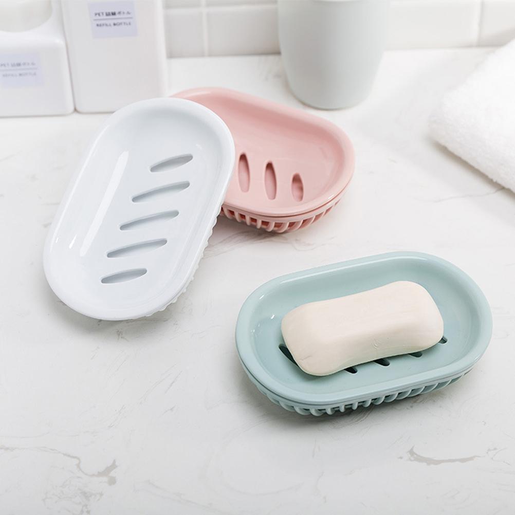 Buy 1Pc Plastic Soap Box Double-layer Draining Soap Dish Durable Soap ...
