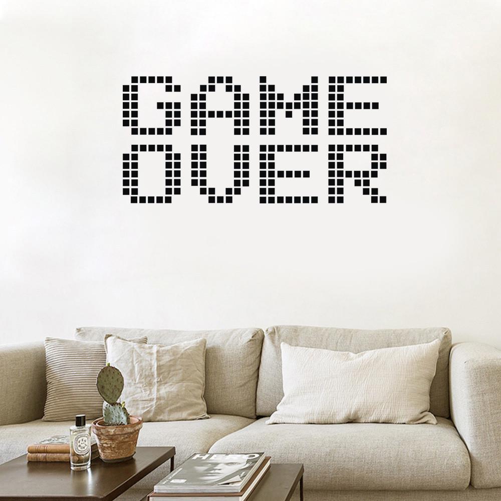 Buy GAME OUER Removable Art Vinyl Mural Home Room Decor Wall Stickers ...