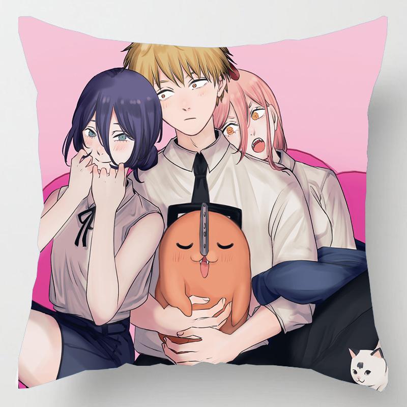Cheap Hot Japan Anime Chainsaw Man Printed Cushion Cover Cartoon ...