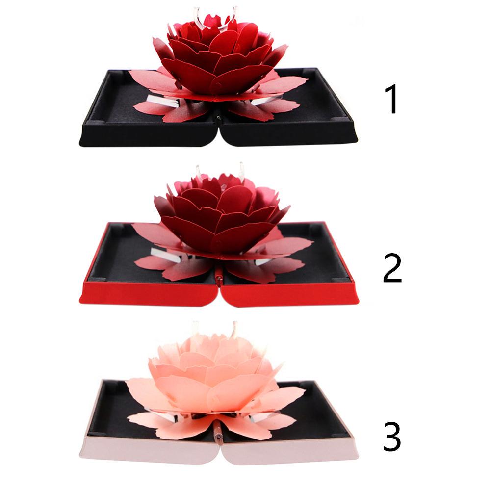Buy Rotating Rose Ring Box Creative Wedding Valentine Jewelry Storage ...