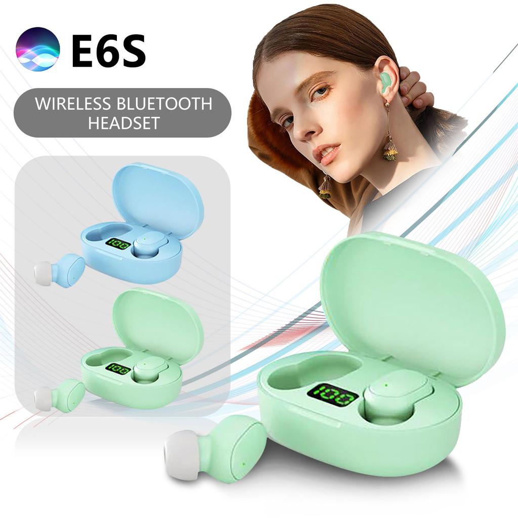 Buy E6S Bluetooth 5.0 Headphones Stereo True Wireless Earbuds In Ear Handsfree Earphones Sports ...