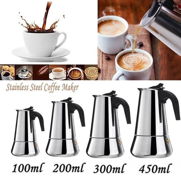 Buy Big Belly Stove Top Mocha Coffee Pot Stainless Steel Coffee Maker ...