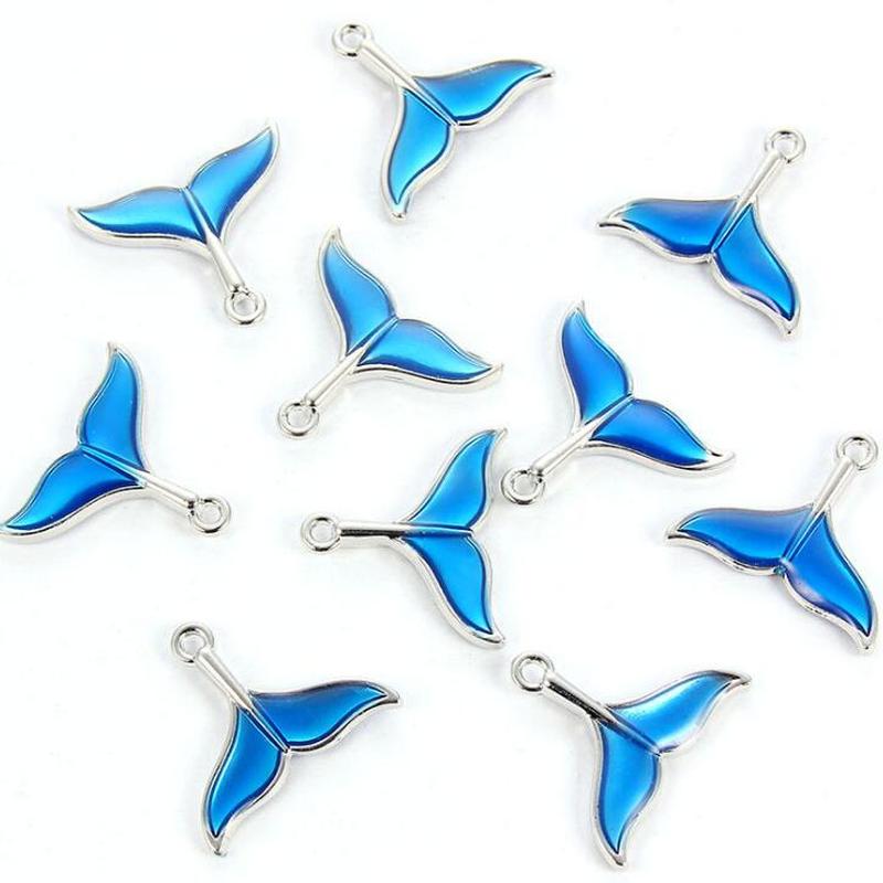 Buy Mermaid Fish Scale Charms DIY Jewelry Making Colorful Round ...