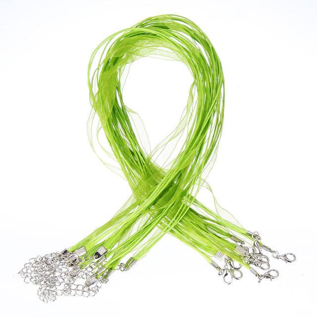 Satın alın 10Pcs Handmade Adjustable Organza Ribbon+Waxing Satin Cord ...