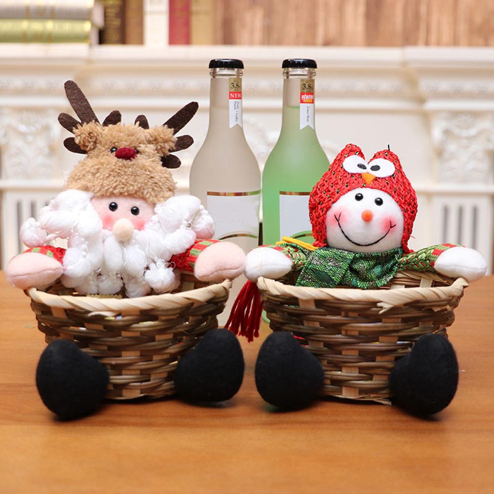 Buy Christmas Candy Storage Basket Decoration Santa Claus Gift at ...