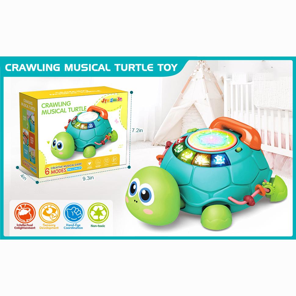 Light Up Baby Toys, Musical Turtle with Letters Numbers Phone Infant ...