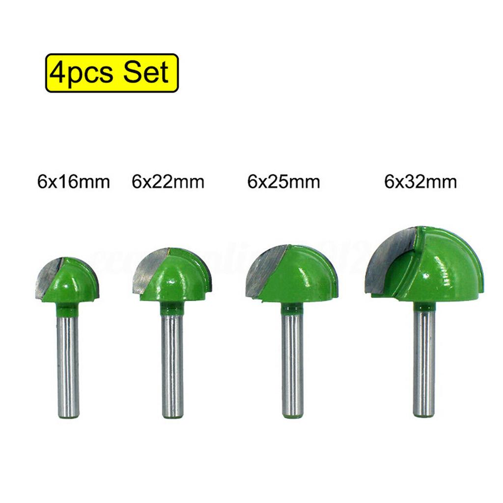 Buy Metal Router Bits 6.35mm(1/4") Shank Cutter Round Nose Cove Core ...