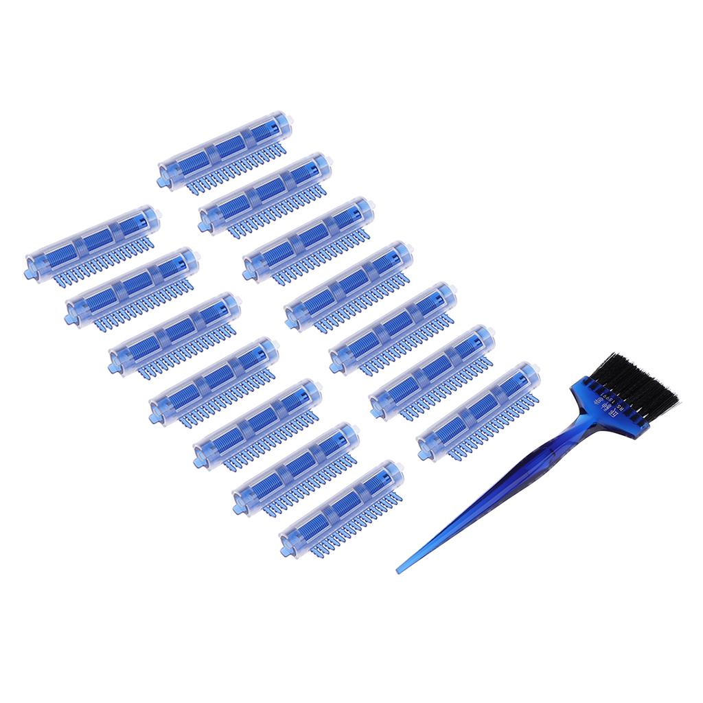 Buy 24Pcs Hair Clip Perming Rod Bars DIY Fluffy Roots Perm Rollers Blue ...