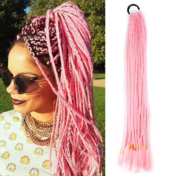 Köp 62CM Rubber Band Twist Braids Colored Crochet Hair Elastic Rope ...