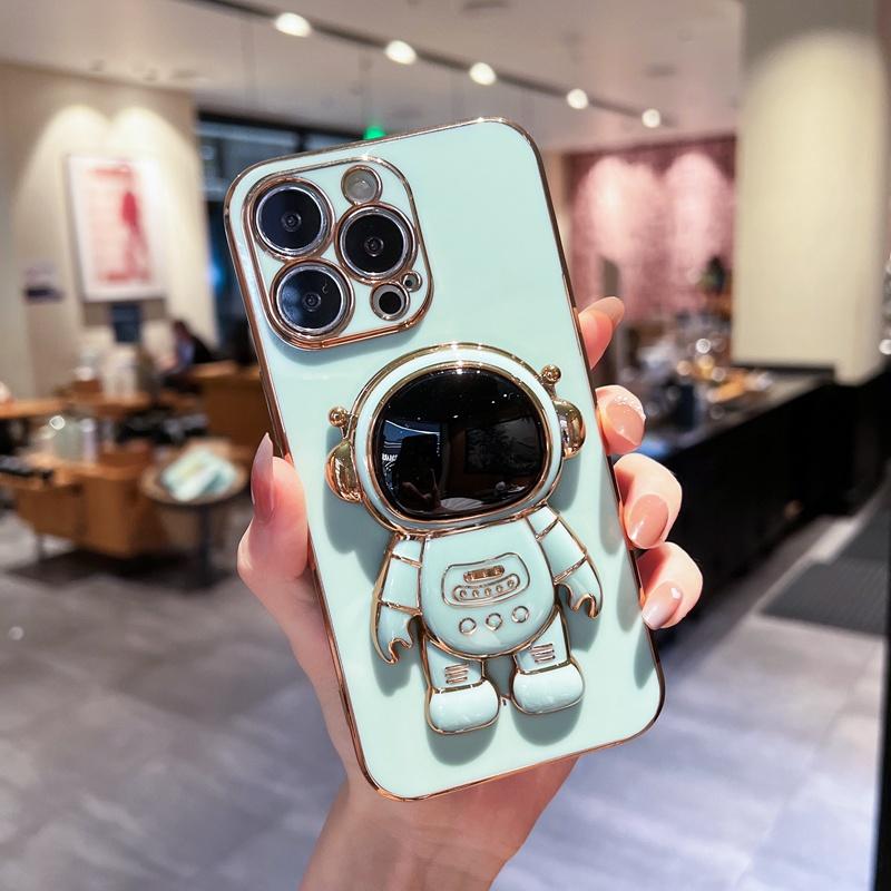 Cheap Spaceman Holder Plating Soft Silicone Cover For Xiaomi 11 11T 12 ...