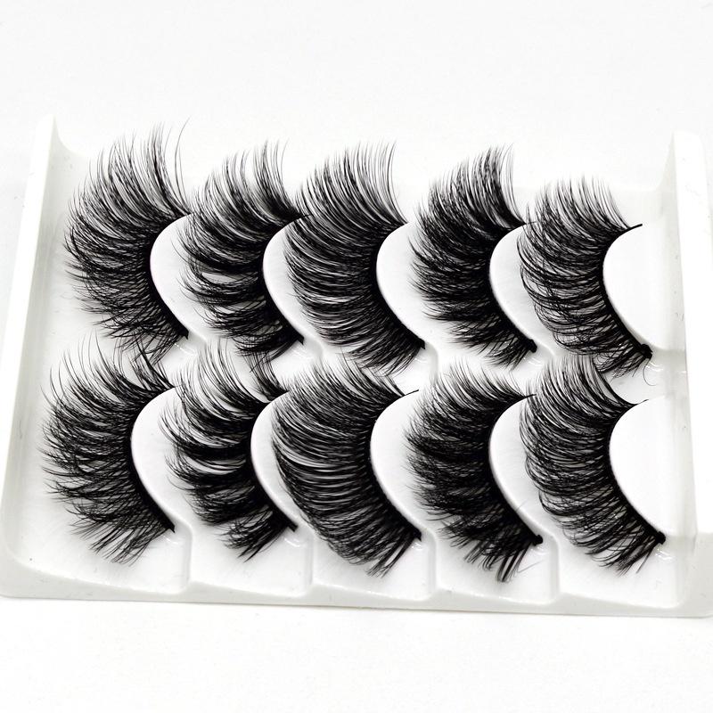 Buy 5 Pairs Soft Lashes Long Eyelash Extension Fake Mink Eyelashes ...