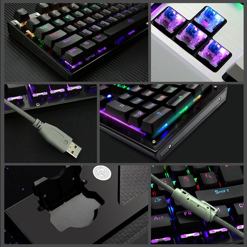 Buy Uk K29 Wired Mixed Backlit Usb Ergonomic Gaming Mechanical Keyboard ...