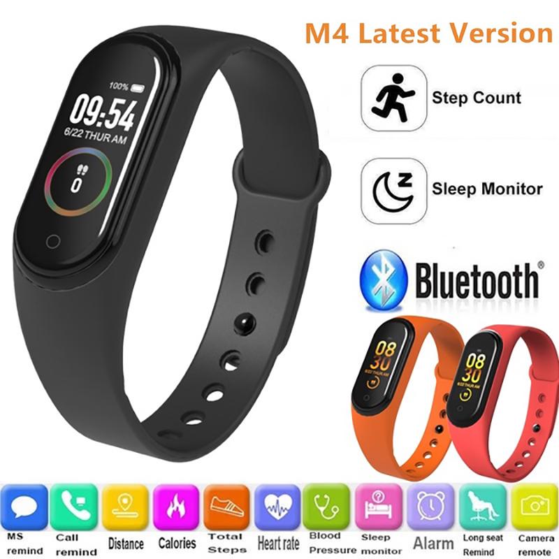 M4 Smart Band Fitness Tracker Sport Bracelet Heart Rate Blood Pressure ...