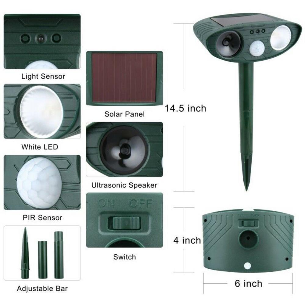 Buy Outdoor Solar Ultrasonic Power Pest Animal Repeller Repellent ...