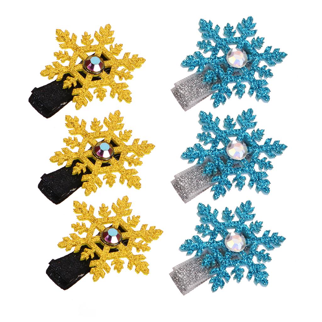 Buy 6PCS Snowflake Hairpins Uniuqe Hair Clips Christmas Gift Hair ...