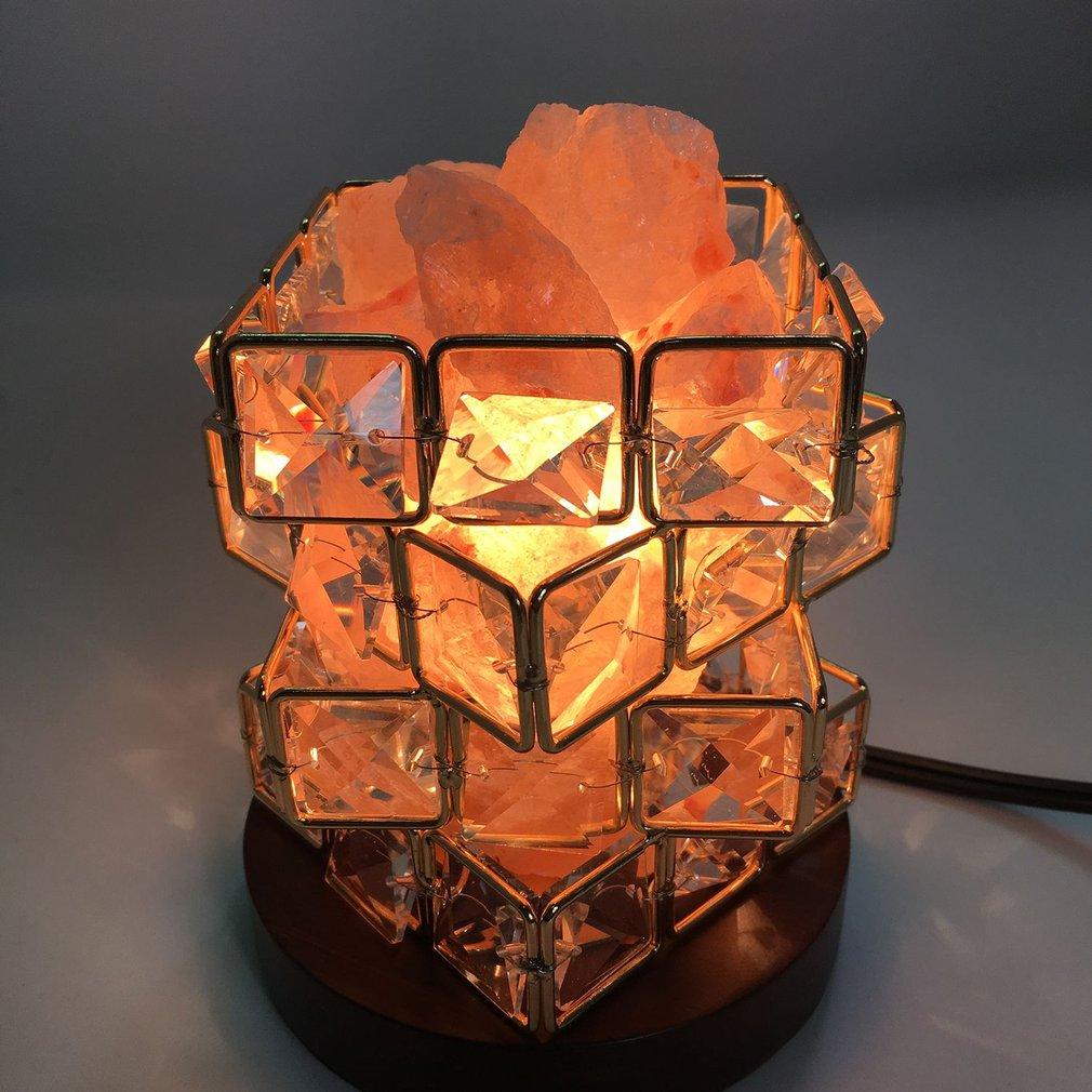 Magic Cube Shape Healthy Life Himalayan Natural Crystal Salt Light Air ...