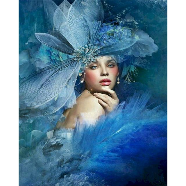 Buy 40x50cm Coloring By Number Women Kits DIY Handpainted Painting By ...