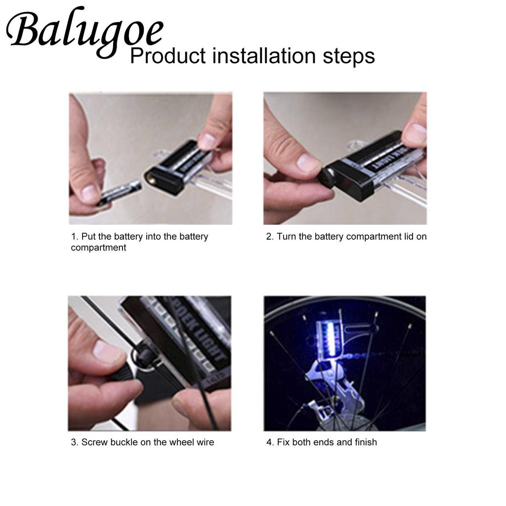 Cheap Balugoe Bicycle Spoke Light Cycling Spoke Light Reminder Universal Anti-corrosion Tyre LED ...