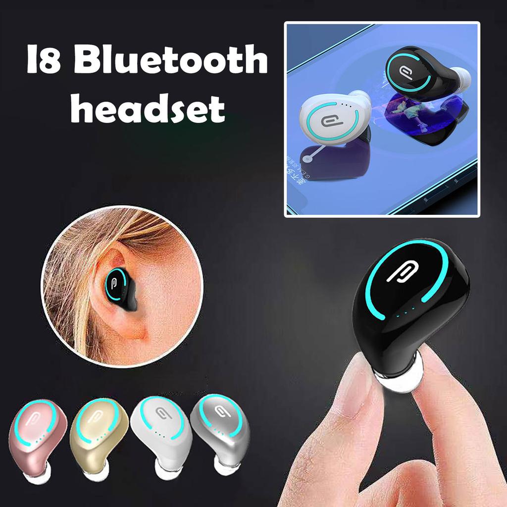 Buy I8 Bluetooth Mini Headset Single Ear Charging Box Earbud Wireless ...