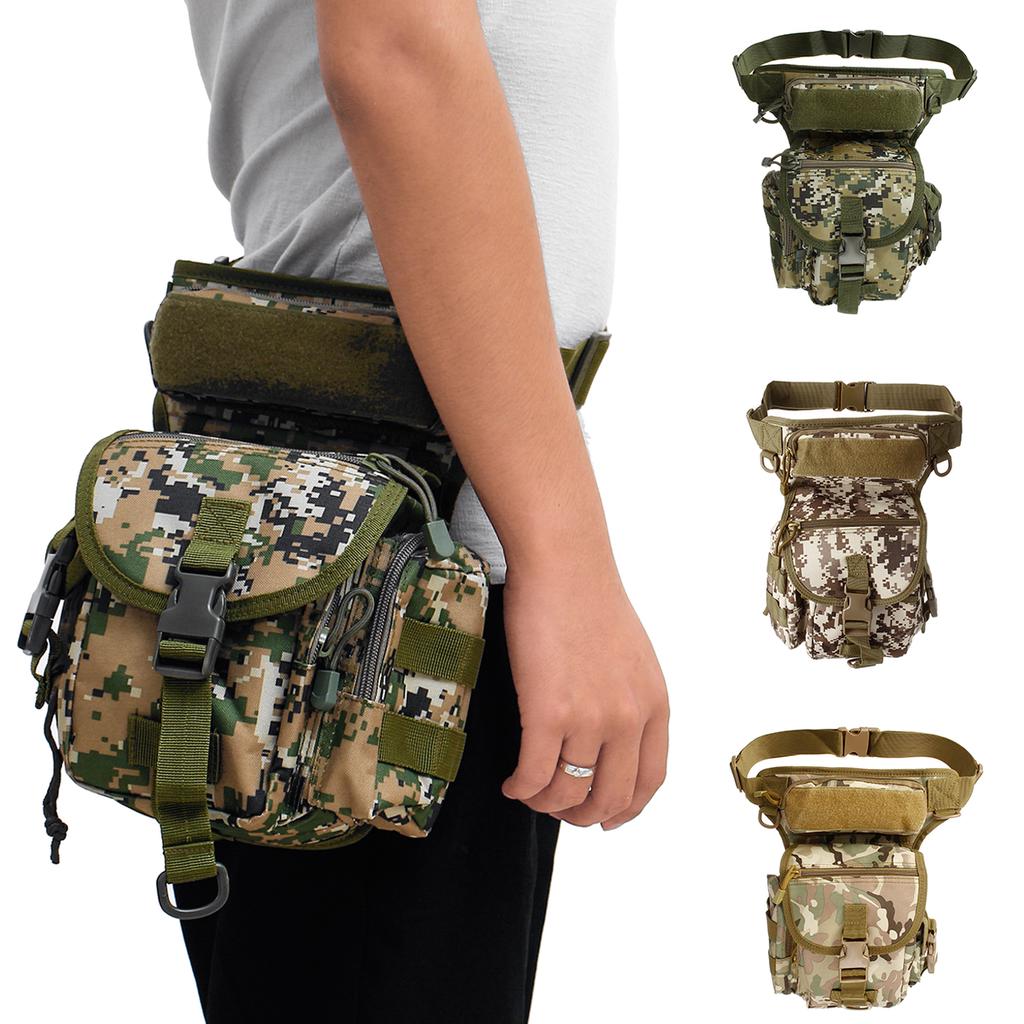 Buy Camouflage Men Tactical Military Leg Bag Hip Drop Belt Waist Pack ...