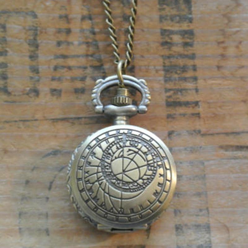 Buy Compass Look Pocket Watch Necklace,Steampunk, Unisex, Compass ...