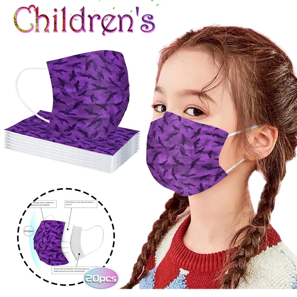 Buy Children'S Cartoons Halloween Mask Cartoon Print Disposable Face ...