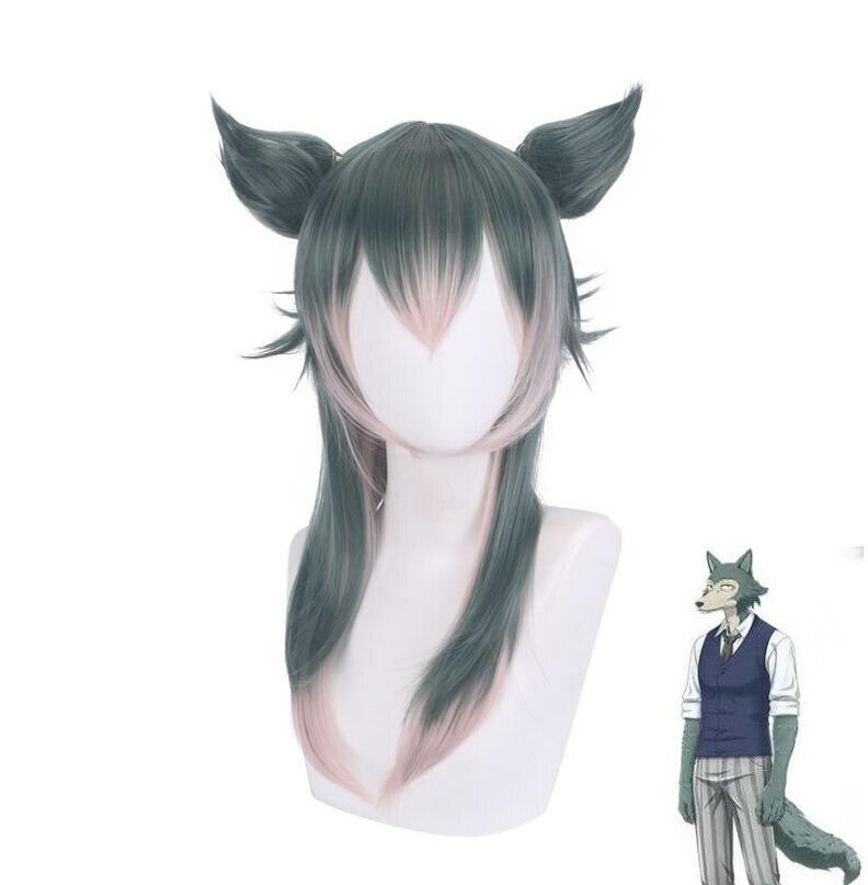 Anime 60CM Wolf Wigs BEASTARS Legoshi Wig With Ears Cosplay Costume Men ...