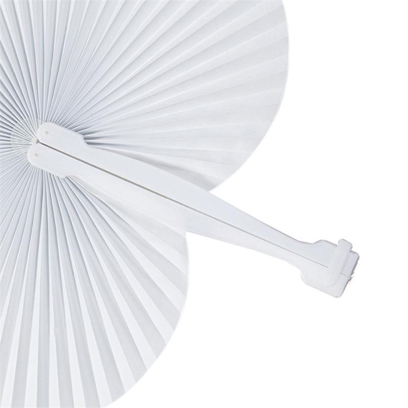 Cheap 12Pcs White Heart Shape Folding Fan Blank Fan Festival Hand Fans ...