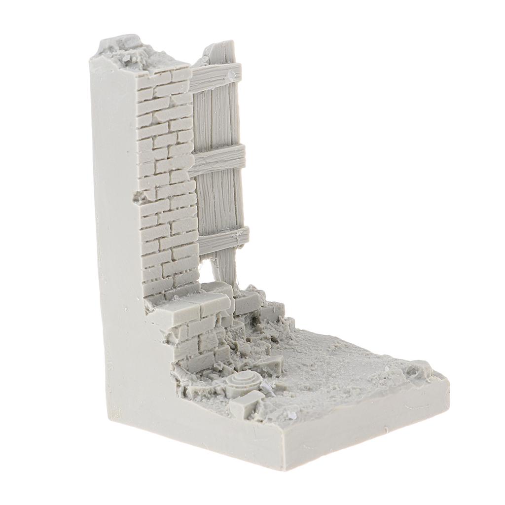 Buy 1/35 Miniature Sand Table Scene Building Prop Battlefield Ruin Wall ...