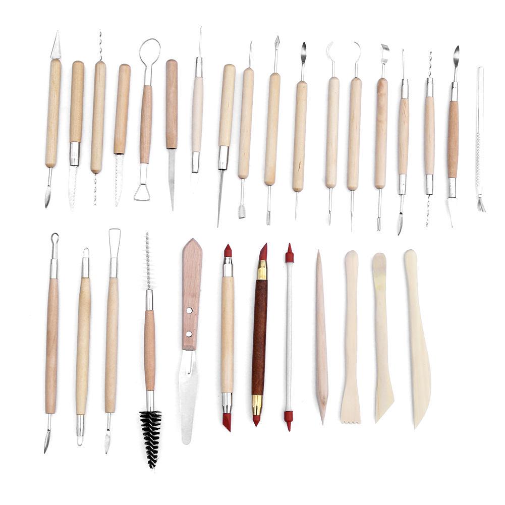 30pcs Clay Pottery Carve Kit Clay Polymer Smoothing Sculpting Modeling ...