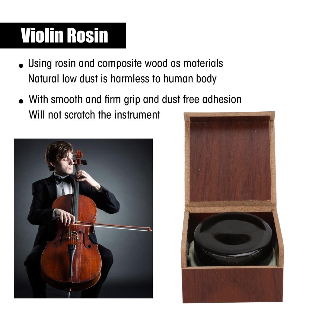 Buy Violin Rosin Dark Low Dust Composite Wood Rosins with Storage Case ...
