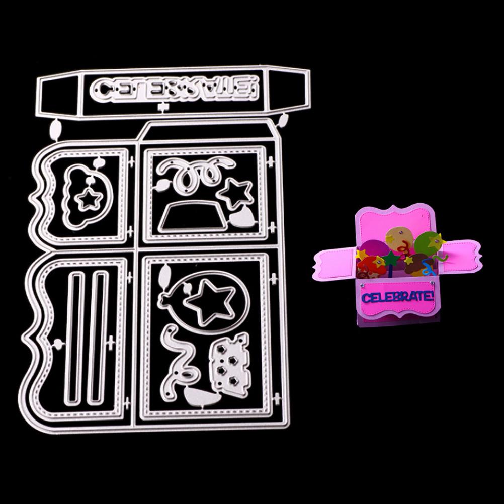Buy Celebration Gift Box Metal Cutting Dies For Diy Scrapbooking Album ...