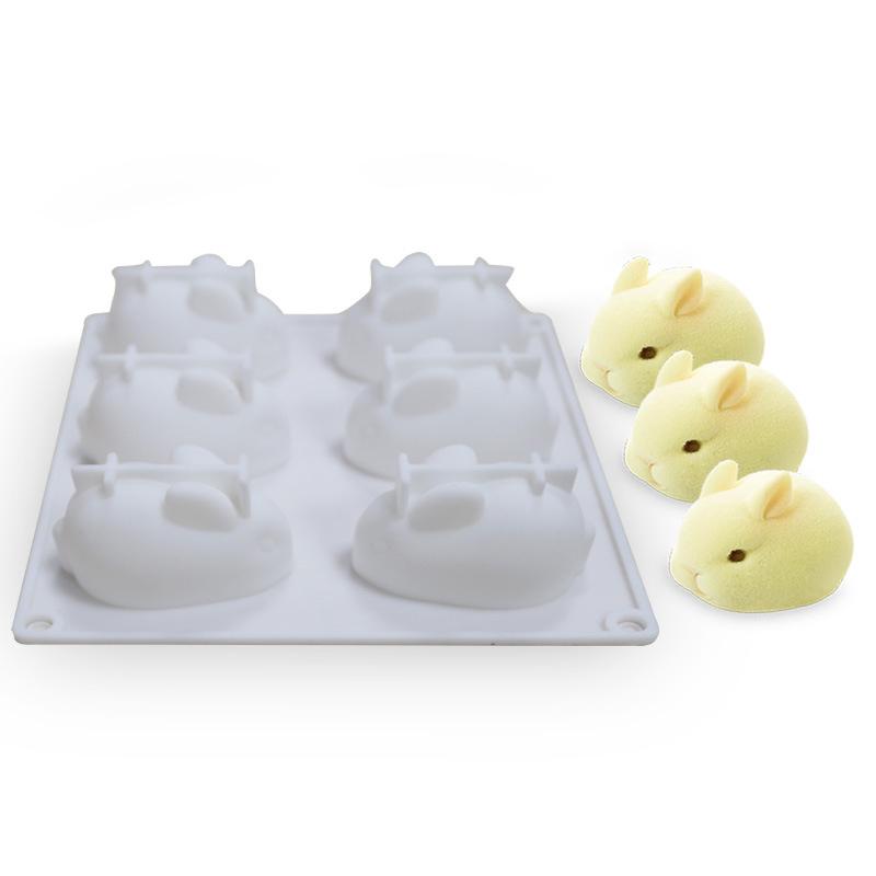 Silicone Molds Bunny Cake Mold Baking Mold 3D Rabbit DIY Decorating ...