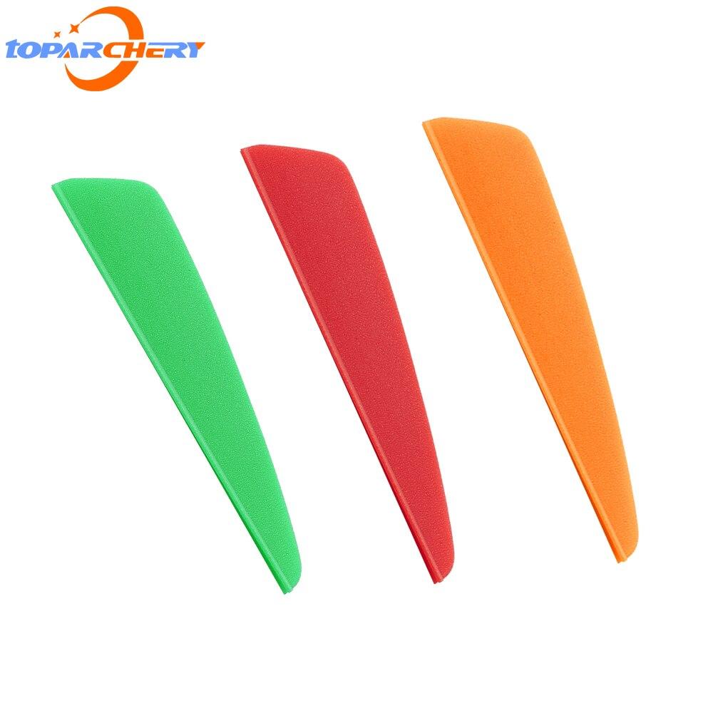 Buy 50pcs TPU Feathers Plastic Arrow Feathers Red/Orange/Black Fit ...