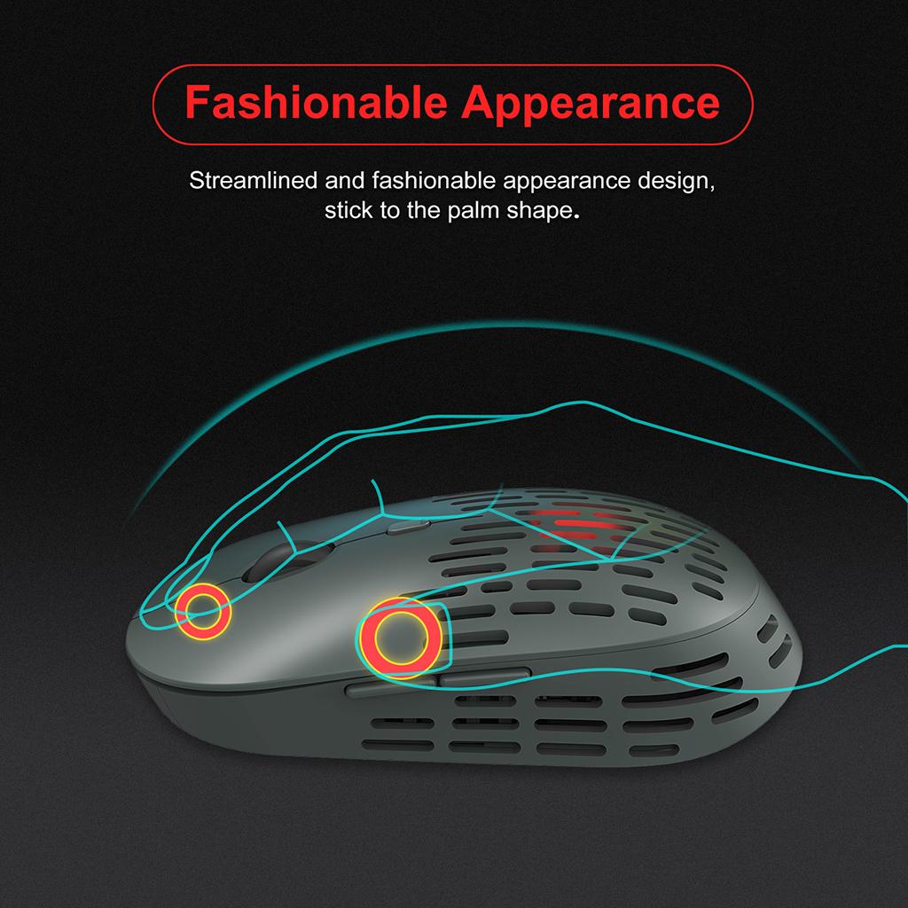 Buy Wireless Gaming Mouse, 6 Button Optical Frosted Surface Pro ...