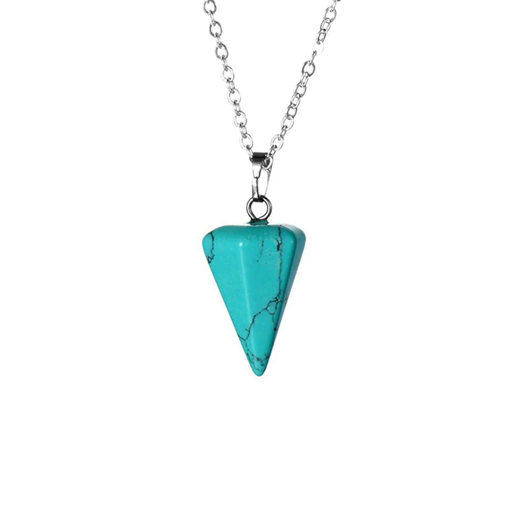 Cheap Amethyst Natural Stone Hexagon Pyramid Healing Crystal Chain ...