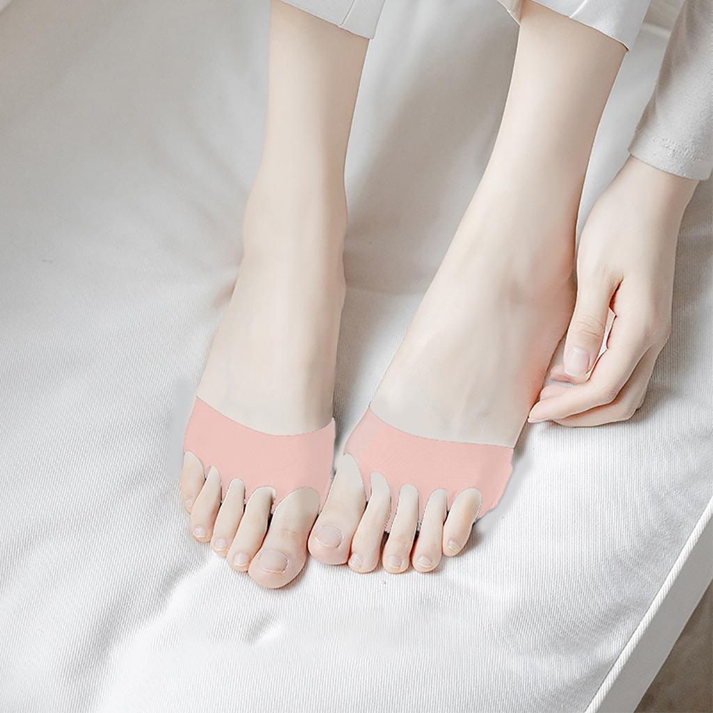 Cheap Summer Thin Ice Silk Half-Foot Socks Half-Cut Five-Finger Socks ...