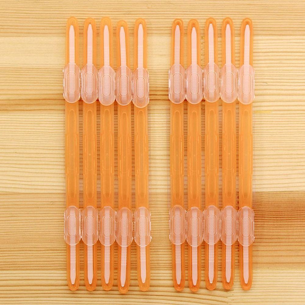 10pcs Transparent Binding Clips Strip 2 Hole File Clip New Paper ...