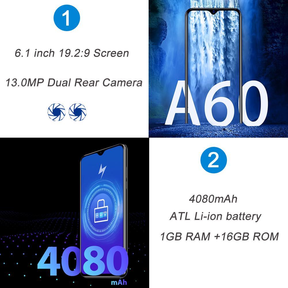 Buy Blackview A60 Smartphone Quad Core Android 8.1 4080mAh Cellphone ...